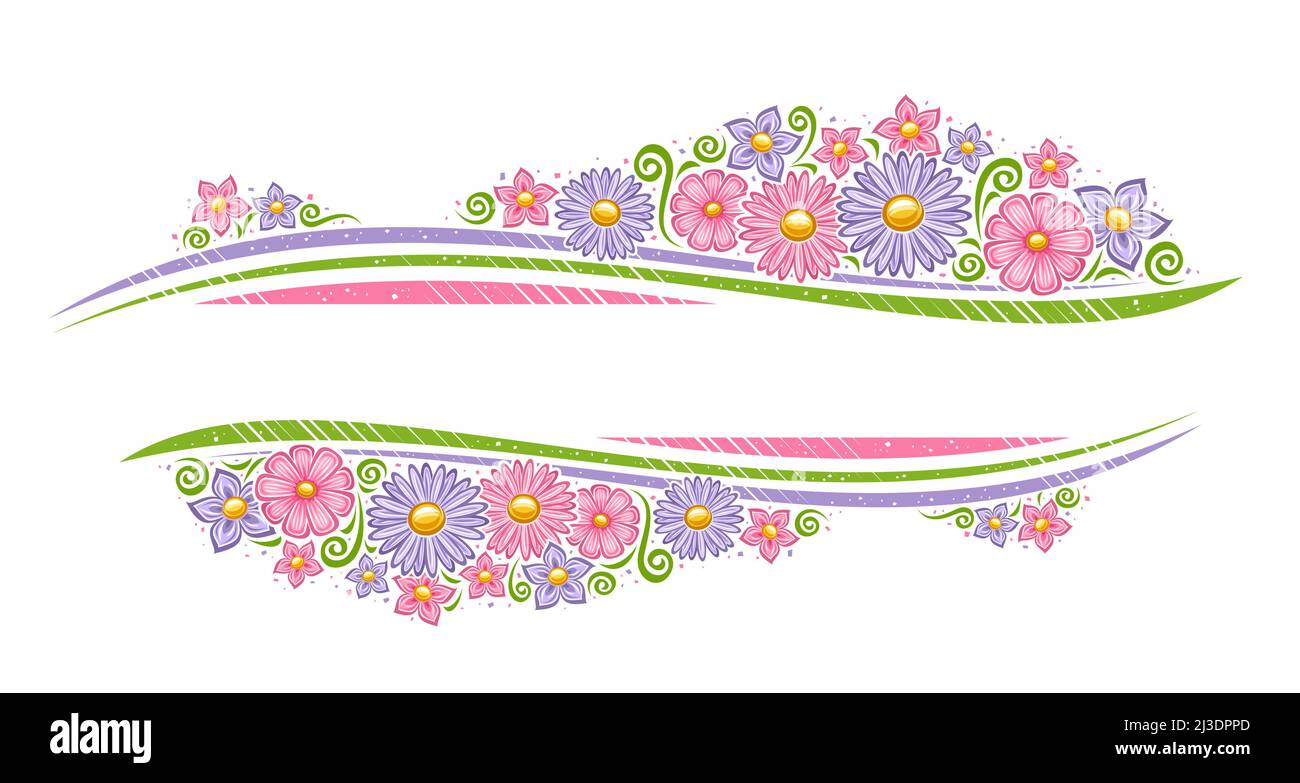 Vector border for Holiday Flowers with copyspace for greeting text ...