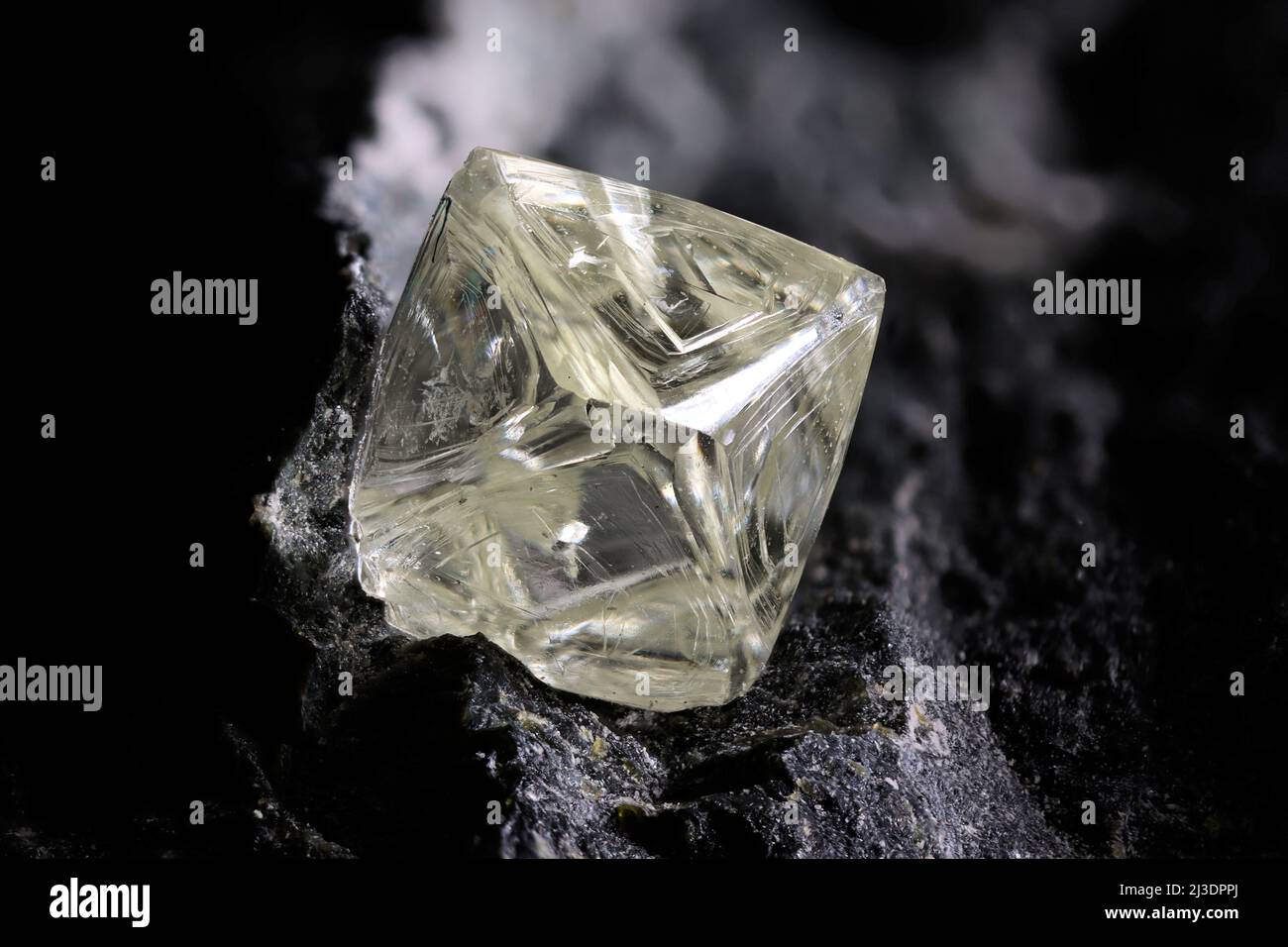 0.55 ct octahedral diamond from South Africa nestled in kimberlite ...