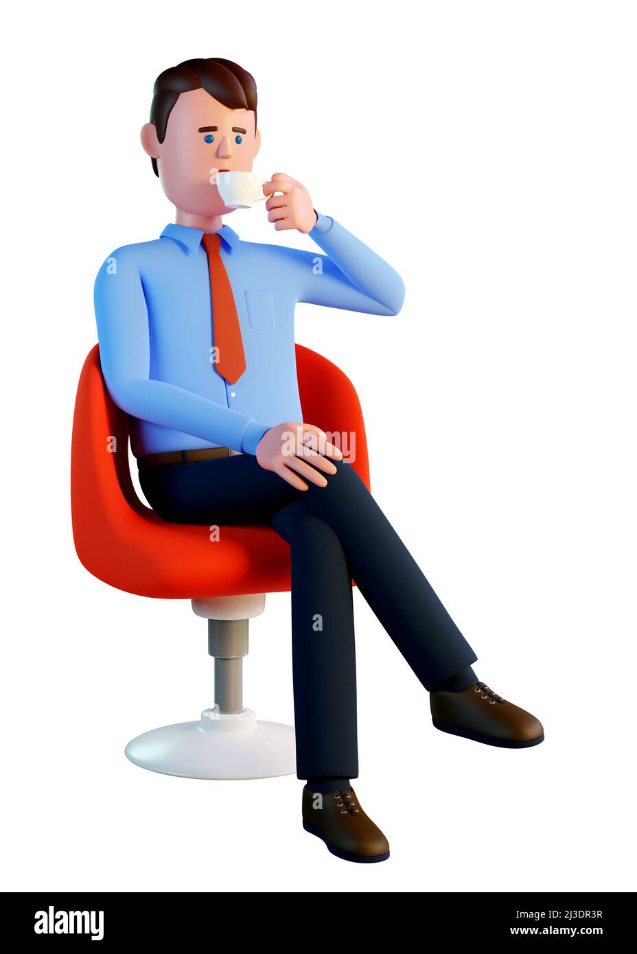 Cartoon businessman coffee mug Cut Out Stock Images & Pictures - Alamy