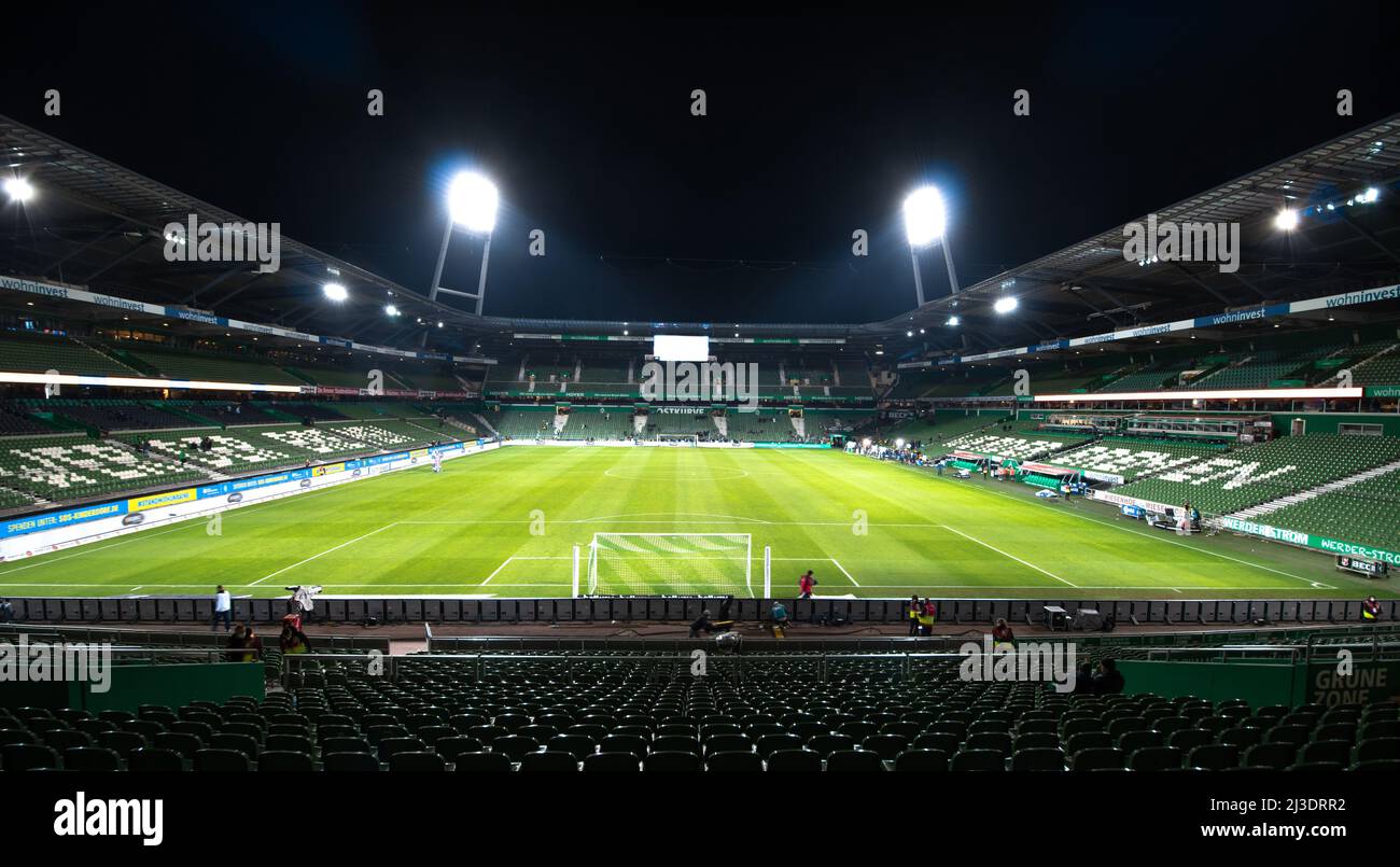 Panoramic wide view of Weserstadion, home stadium of Bundesliga ...
