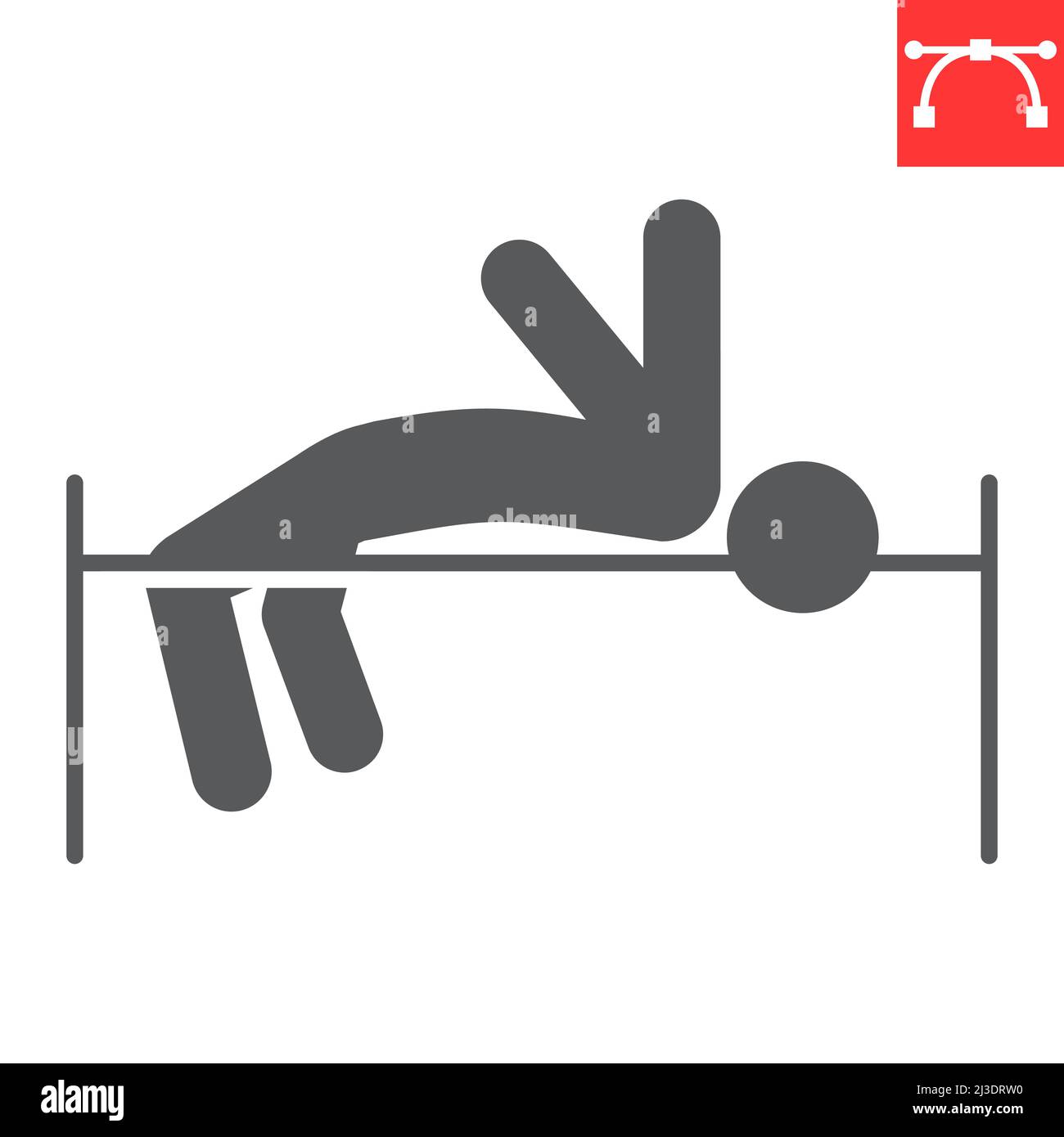 High jump sport glyph icon Stock Vector Image & Art - Alamy