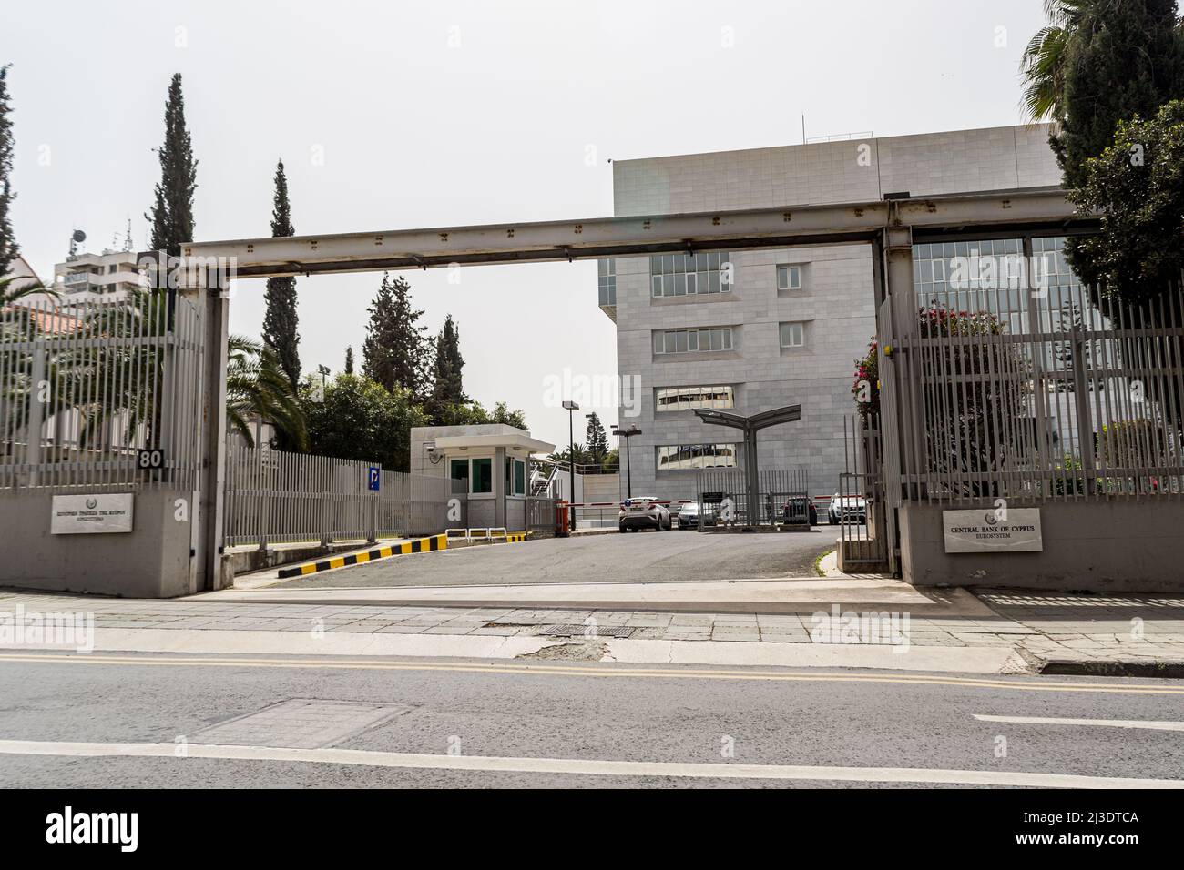 Nicosia, Cyprus. 07th Apr, 2022. A view of the entrance of the Central ...