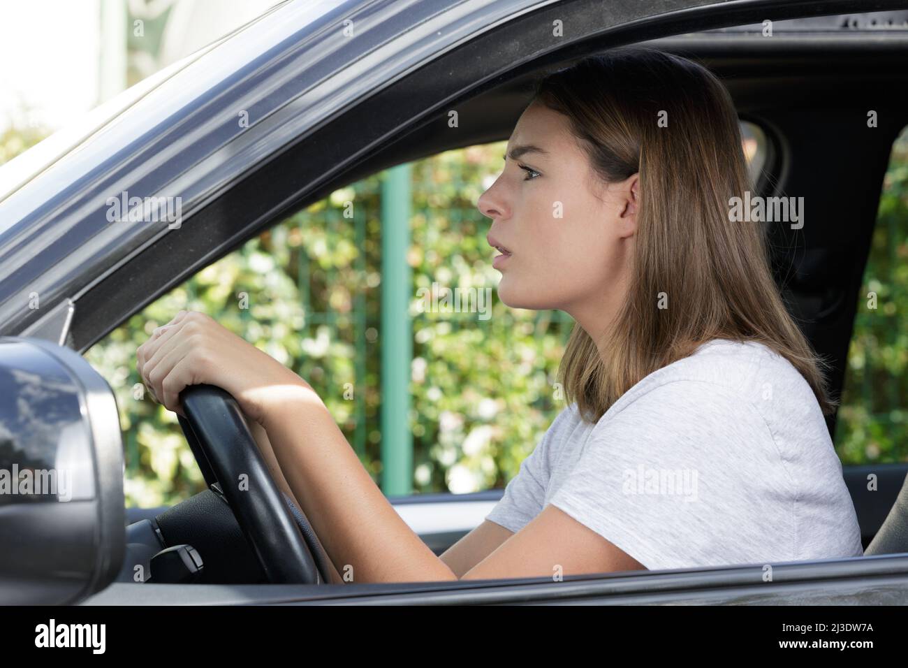 Angry woman driver hi-res stock photography and images - Alamy
