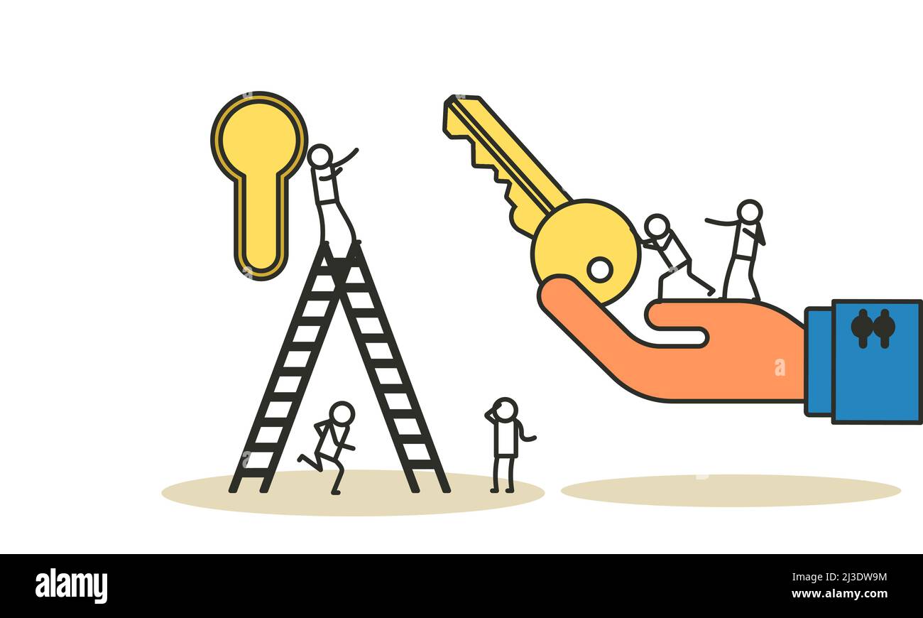 Key achievement business takeaway concept vector illustration success ...