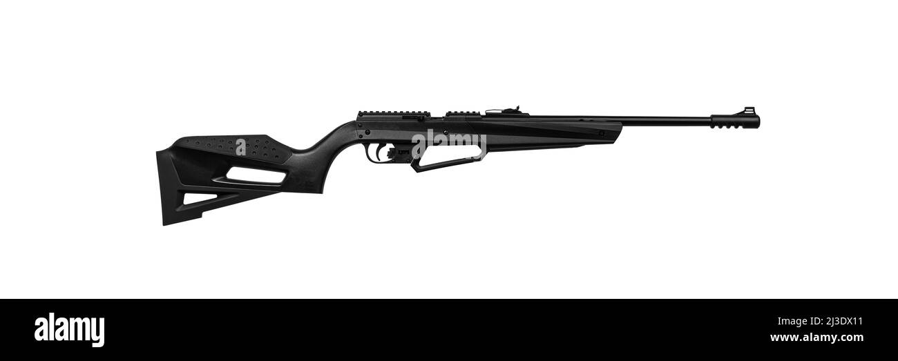 A modern air rifle with a futuristic design. Pneumatic weapons for ...