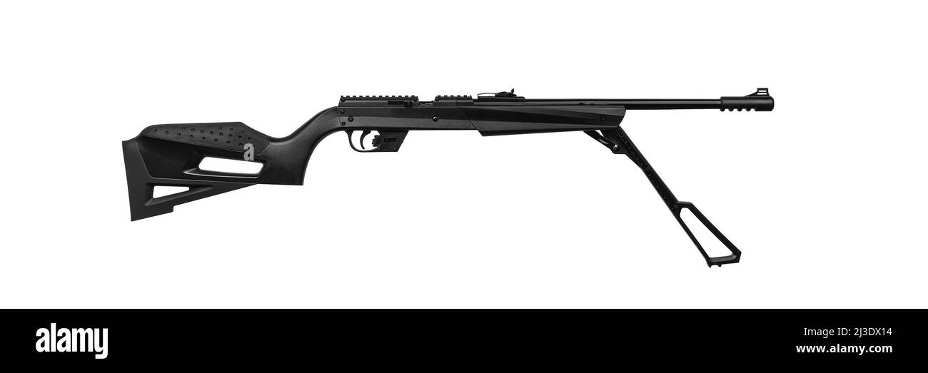 A modern air rifle with a futuristic design. Pneumatic weapons for ...