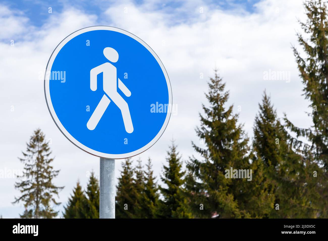 Blue traffic sign road hi-res stock photography and images - Alamy