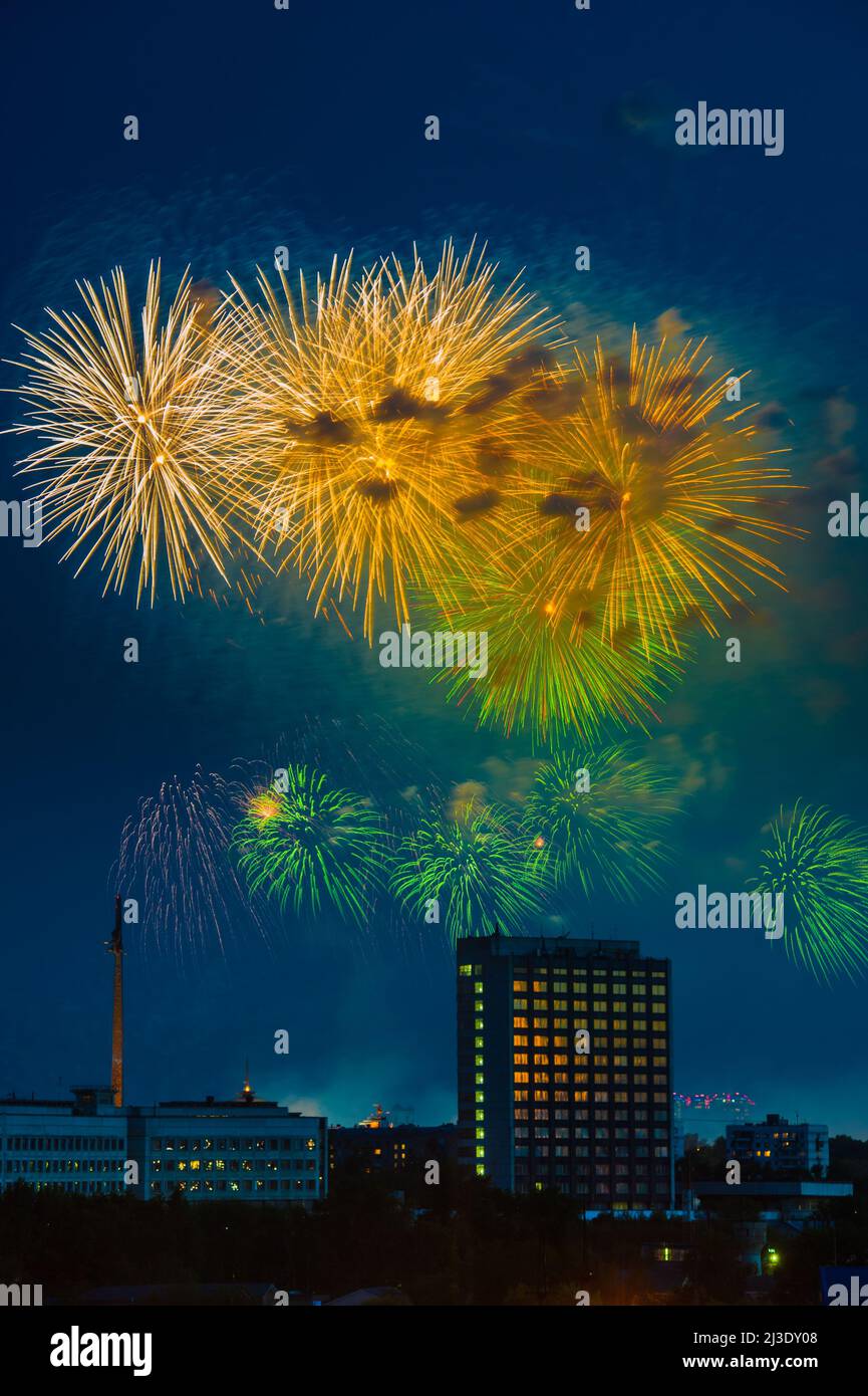Moscow new year fireworks hi-res stock photography and images - Alamy