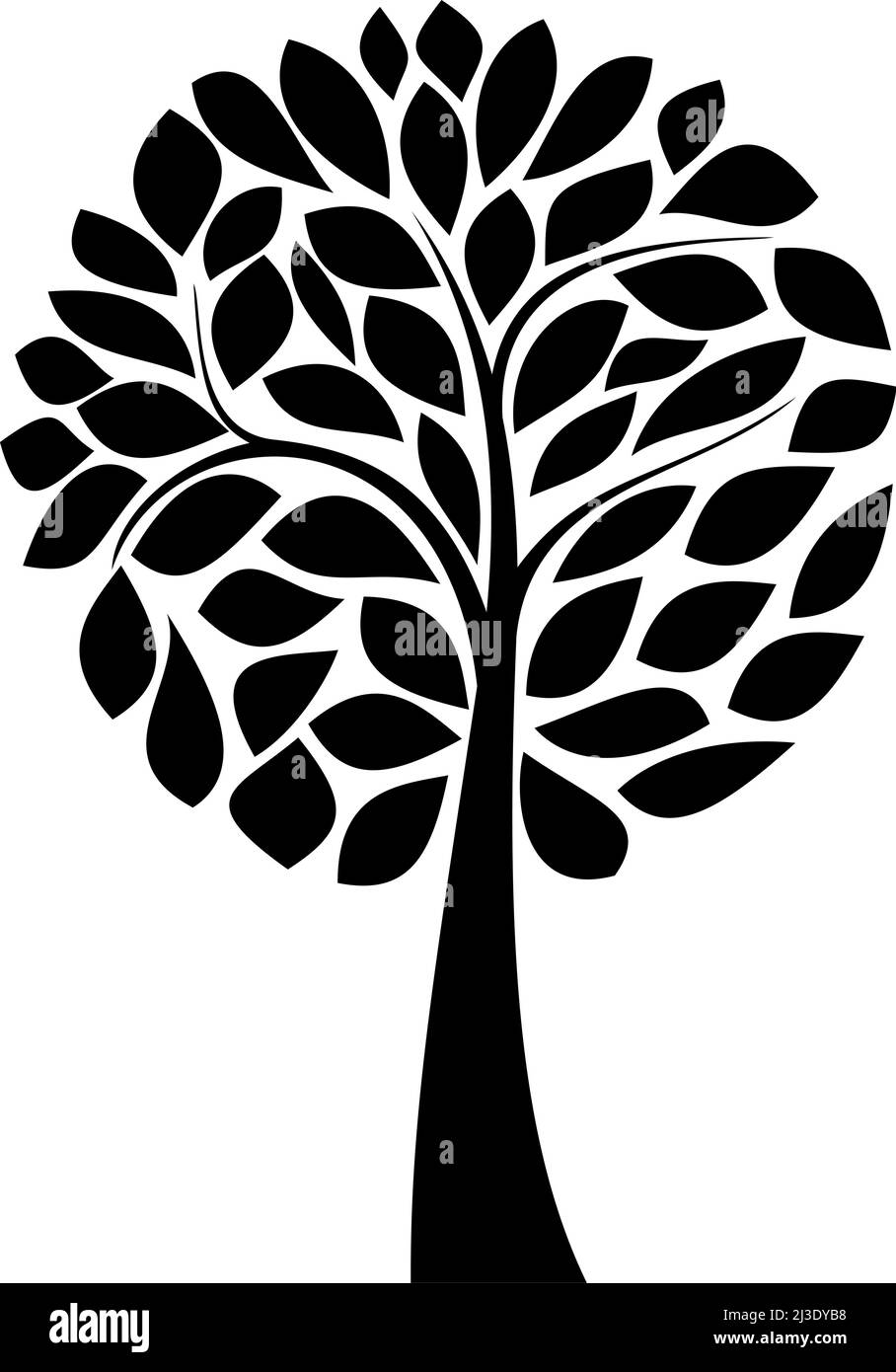 Black tree silhouette Stock Vector Image & Art - Alamy