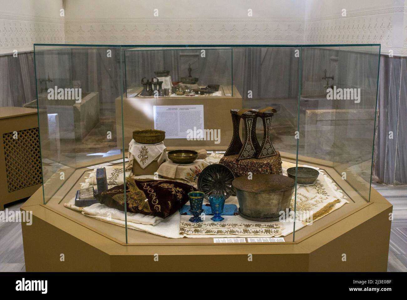 Detailed interior views from the Second Bayezid Bath, The Bayezid II ...