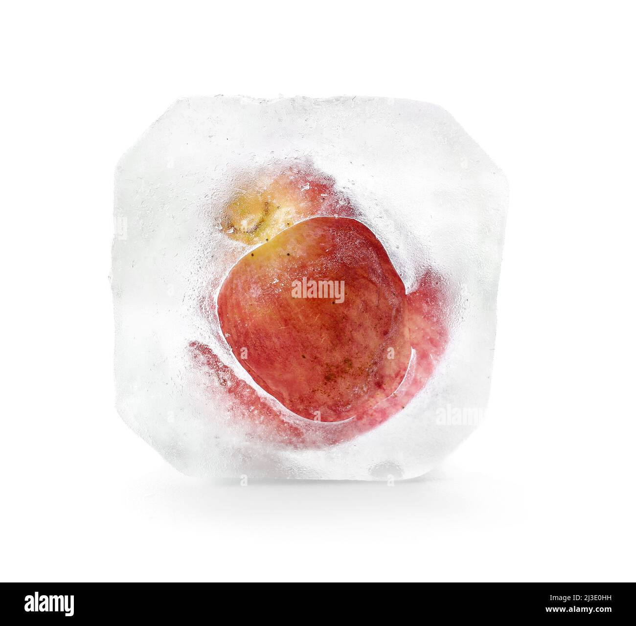 Fresh grape frozen in ice on white background Stock Photo - Alamy