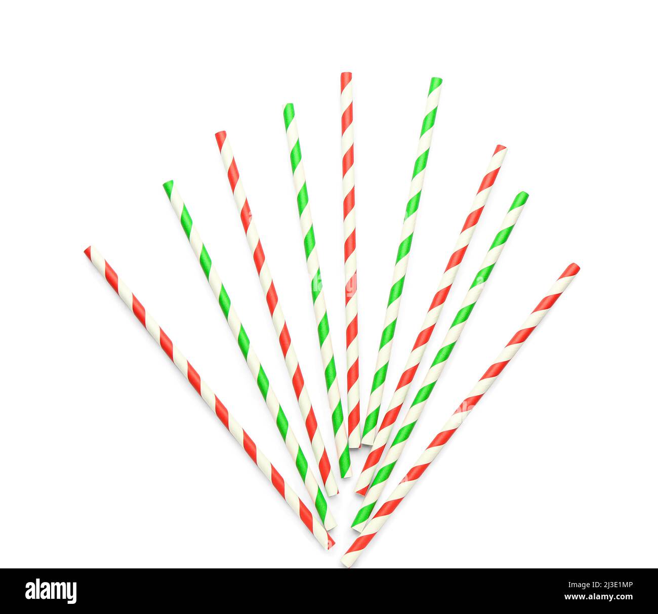 Stylish straws for drinks on white background Stock Photo - Alamy