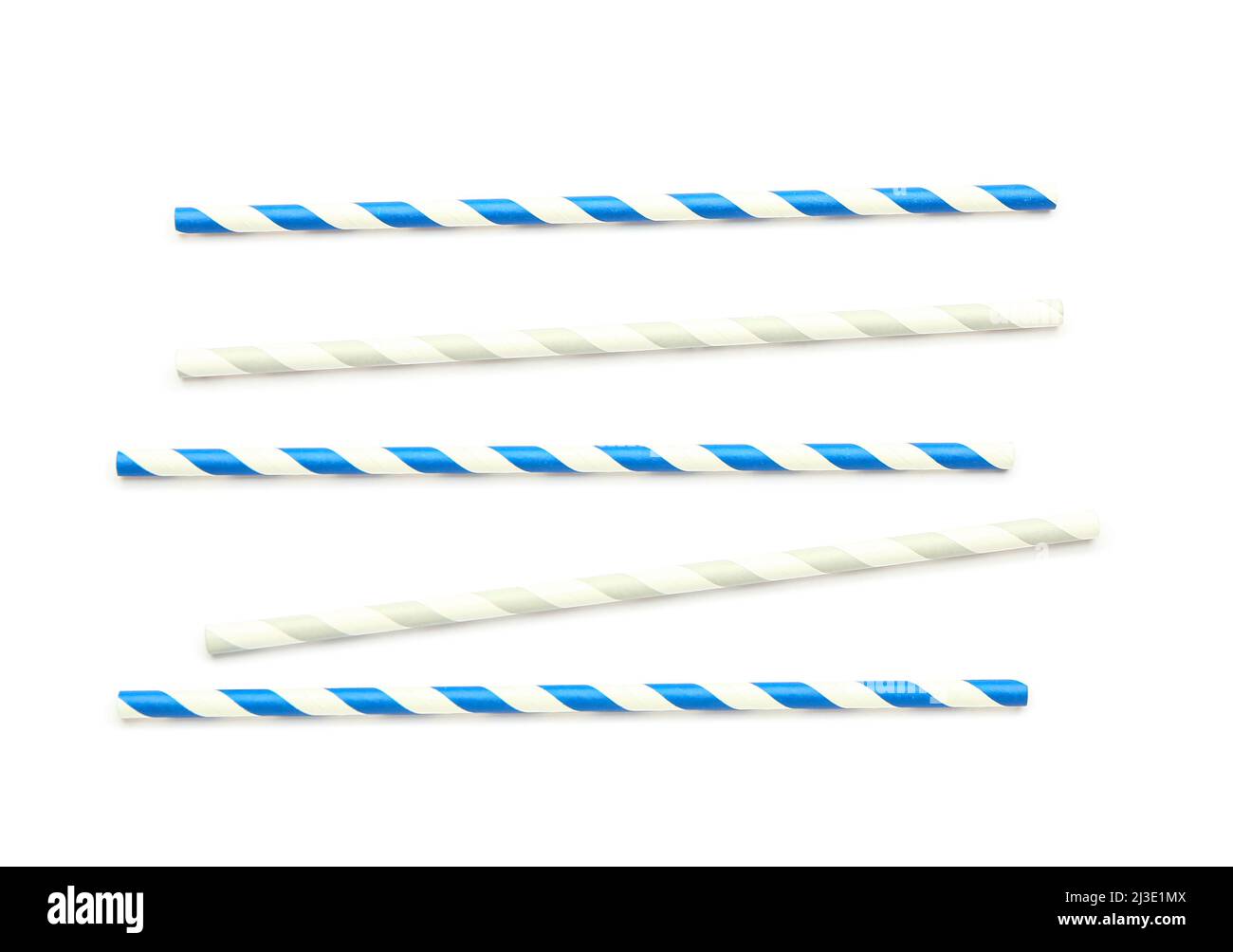 Stylish straws for drinks on white background Stock Photo - Alamy