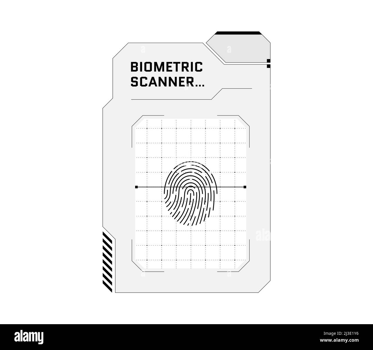 HUD digital futuristic user interface finger scan panel. Sci Fi high ...