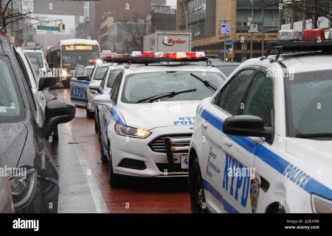 Harlem, USA. 7th Apr, 2022. (NEW) Police Patrol Command Center set up ...