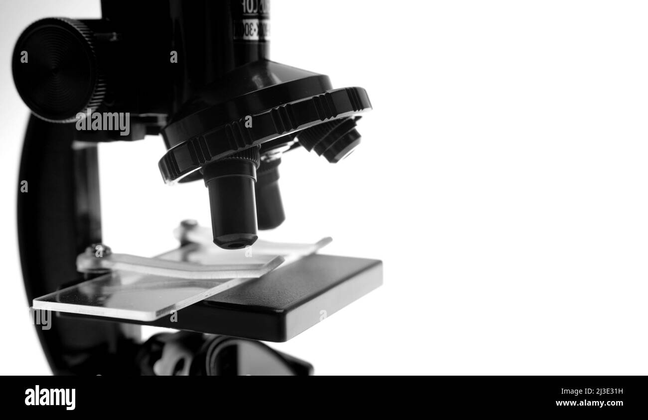 Lab and microscope Black and White Stock Photos & Images - Alamy