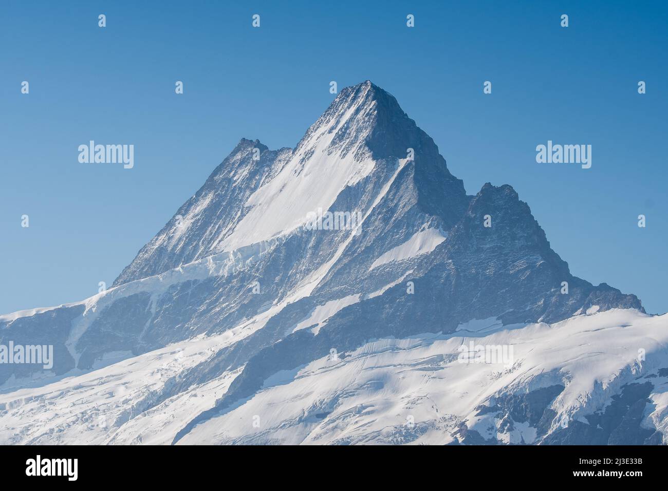 the peak of Schreckhorn in the Swiss Alps Stock Photo - Alamy