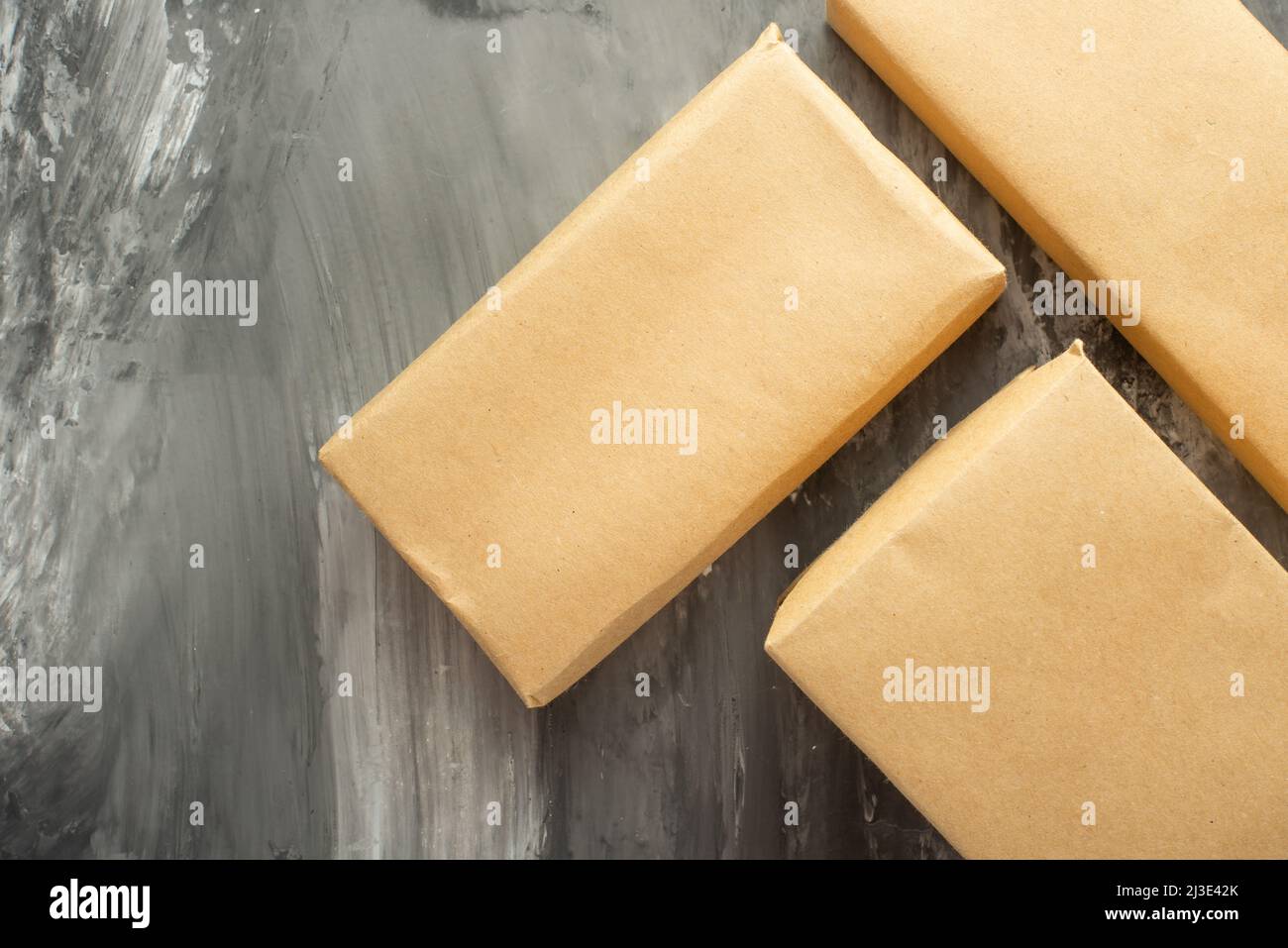 gift boxes with a void for a layout, print, advertising Stock Photo - Alamy