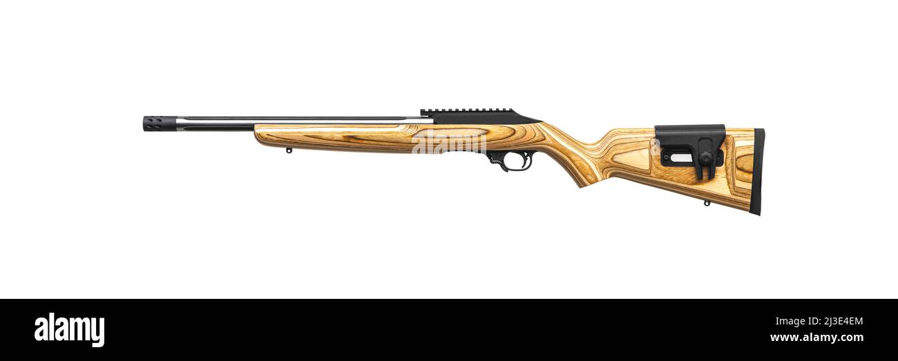 Modern semi-automatic small-caliber .22lr rifle. Sports carabiner with ...