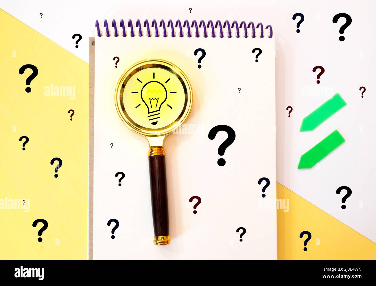 Question mark concept magnifying hi-res stock photography and images ...