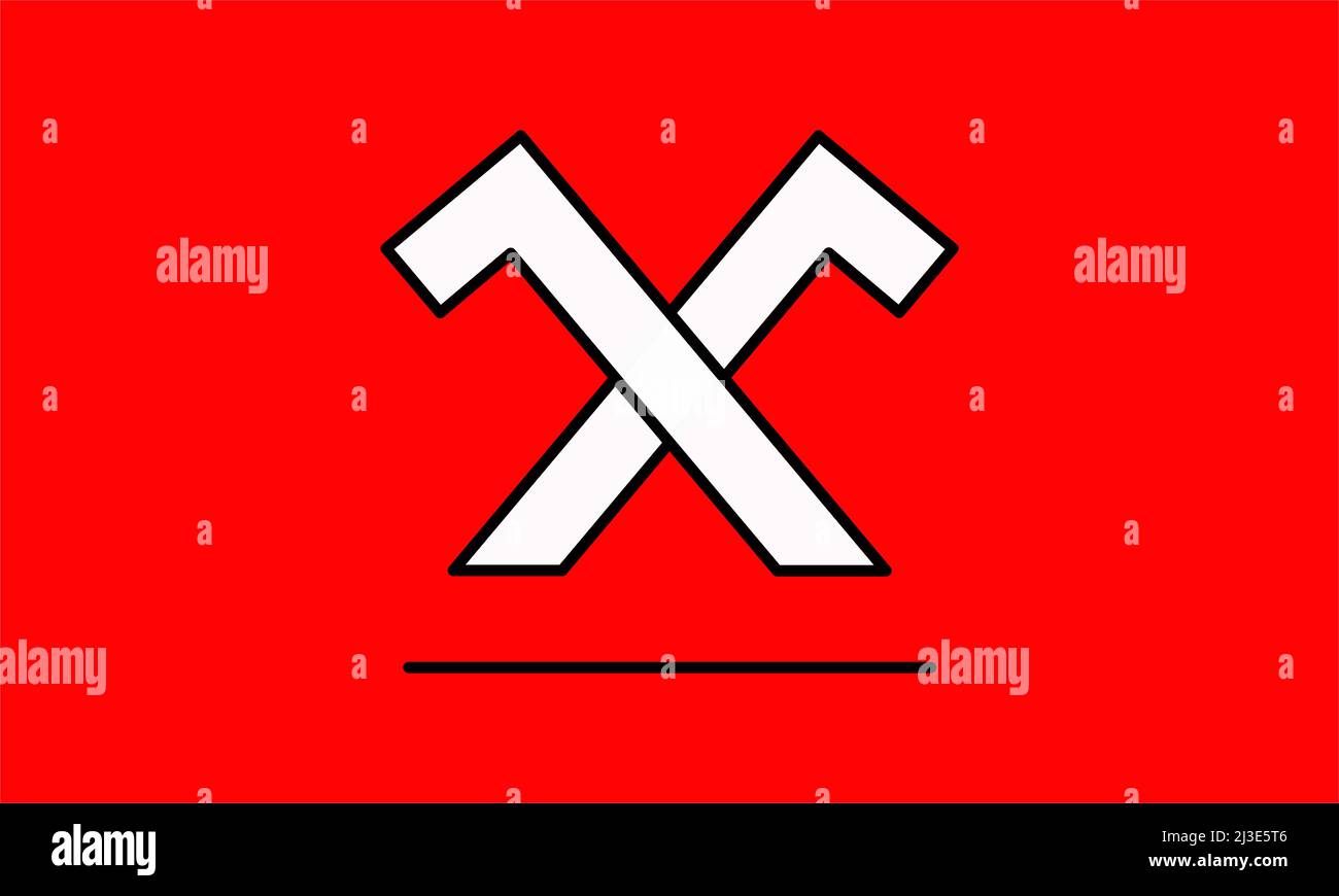 Top view of flag Chodecz-2, Poland. Polish city. travel and patriot ...