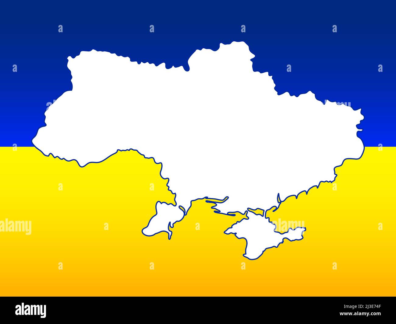 Ukraine. Image of the territory of the Ukrainian state on political ...