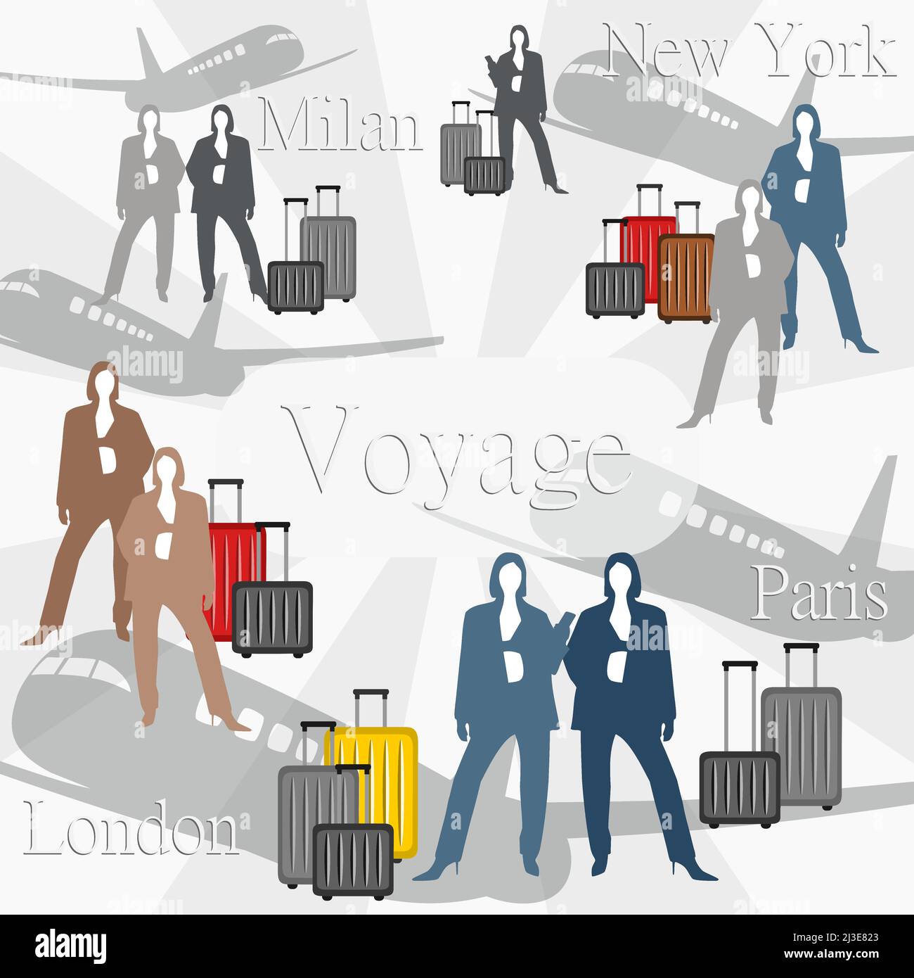 Airplane passengers in flight Cut Out Stock Images & Pictures - Alamy