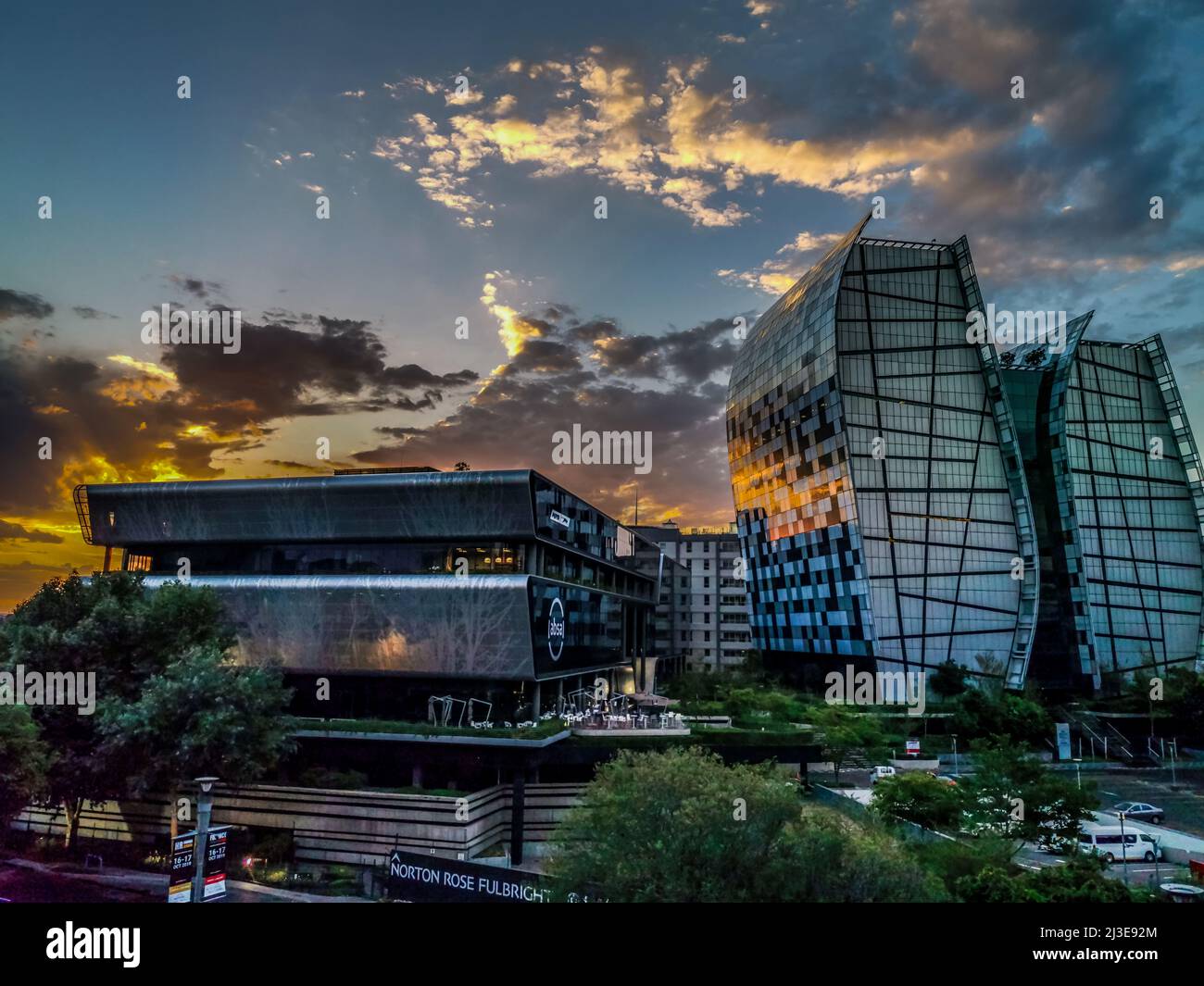 Johannesburg, South Africa - Jan 1 2020 : HDR photo of Sandton offices ...