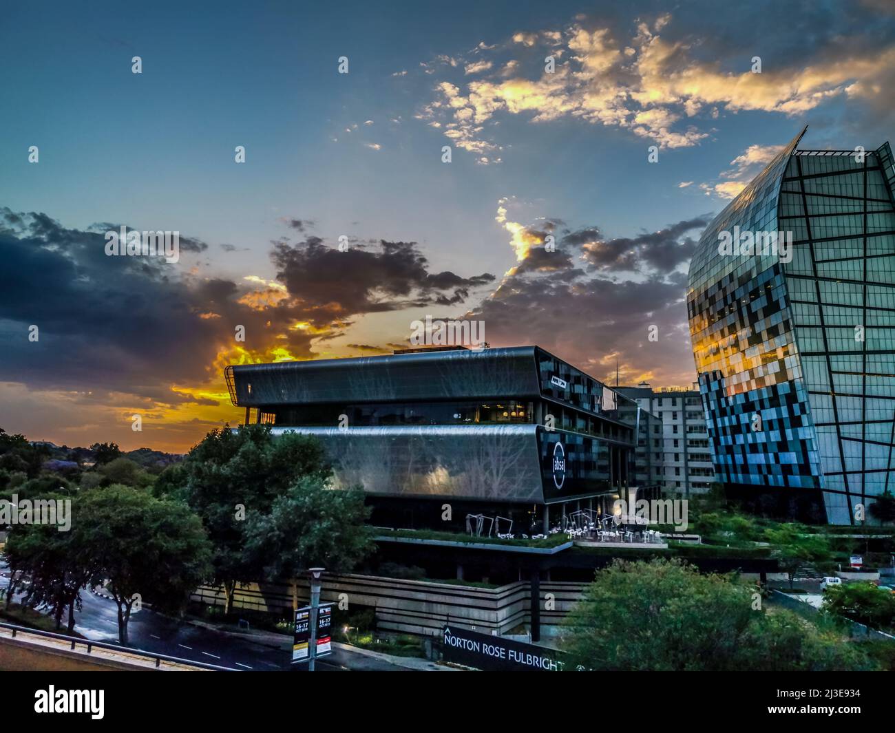 South africa johannesburg financial district hi-res stock photography ...