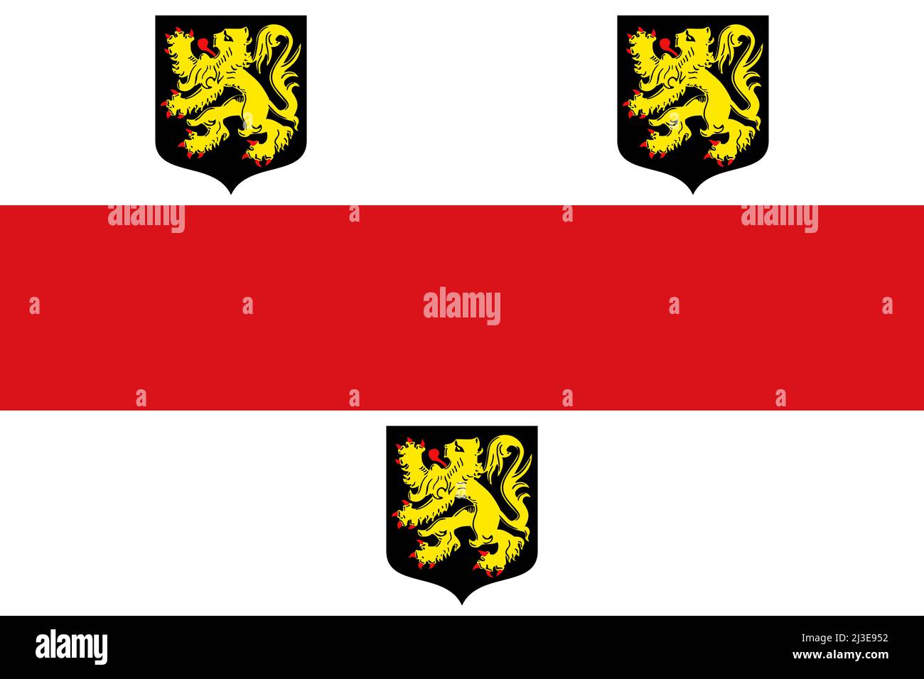 Top view of flag Bierbeek, Belgium. Belgian travel and patriot concept ...