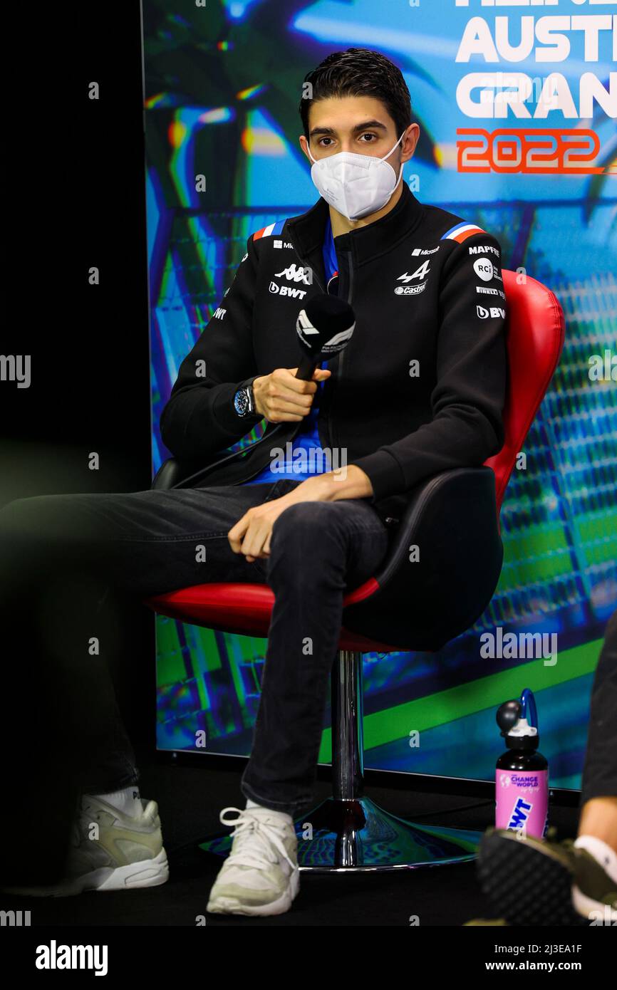 Melbourne, Australie. 08th Apr, 2022. OCON Esteban (fra), Alpine F1 Team A522, portrait, press ...