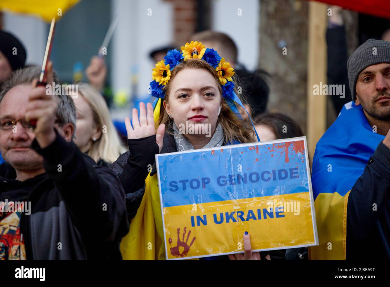 Army flower protest hi-res stock photography and images - Alamy