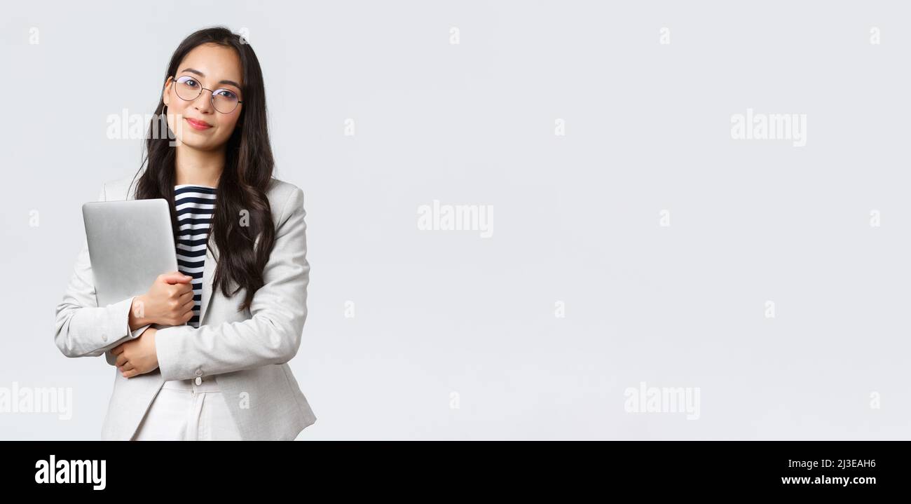 Business, finance and employment, female successful entrepreneurs concept. Young asian ...