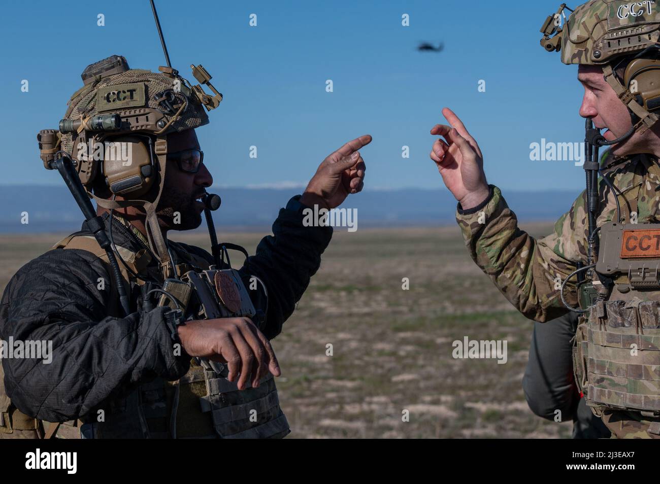 Members of the 3rd Ranger Battalion based at Fort Benning, Georgia and Special Tactics Members ...