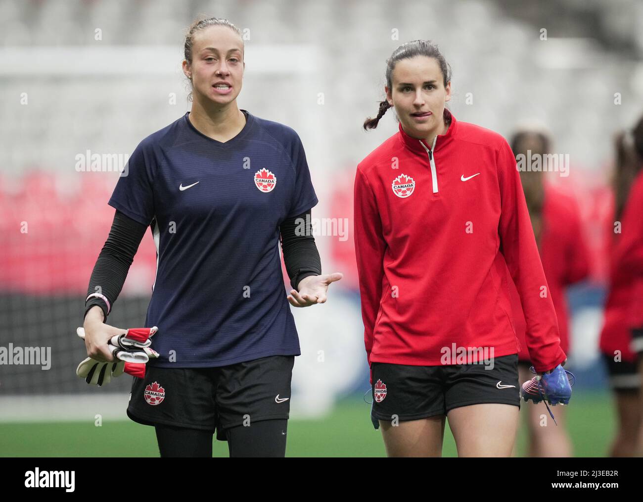April 7, 2022, VANCOUVER, BC, CANADA: Canada's women's national soccer ...