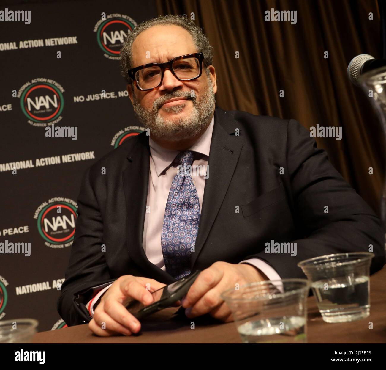 New York, New York, USA. 7th Apr, 2022. Author, activist MICHAEL ERIC ...