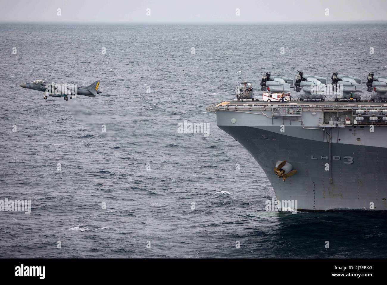NORTH ATLANTIC OCEAN (April 4, 2022) - An AV-8B Harrier, attached to ...