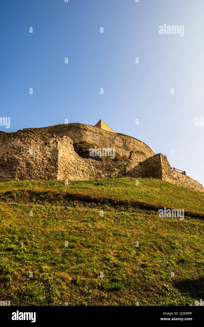 Famous Rupea fortress in Transylvania, Romania. Rupea Citadel (Cetatea ...