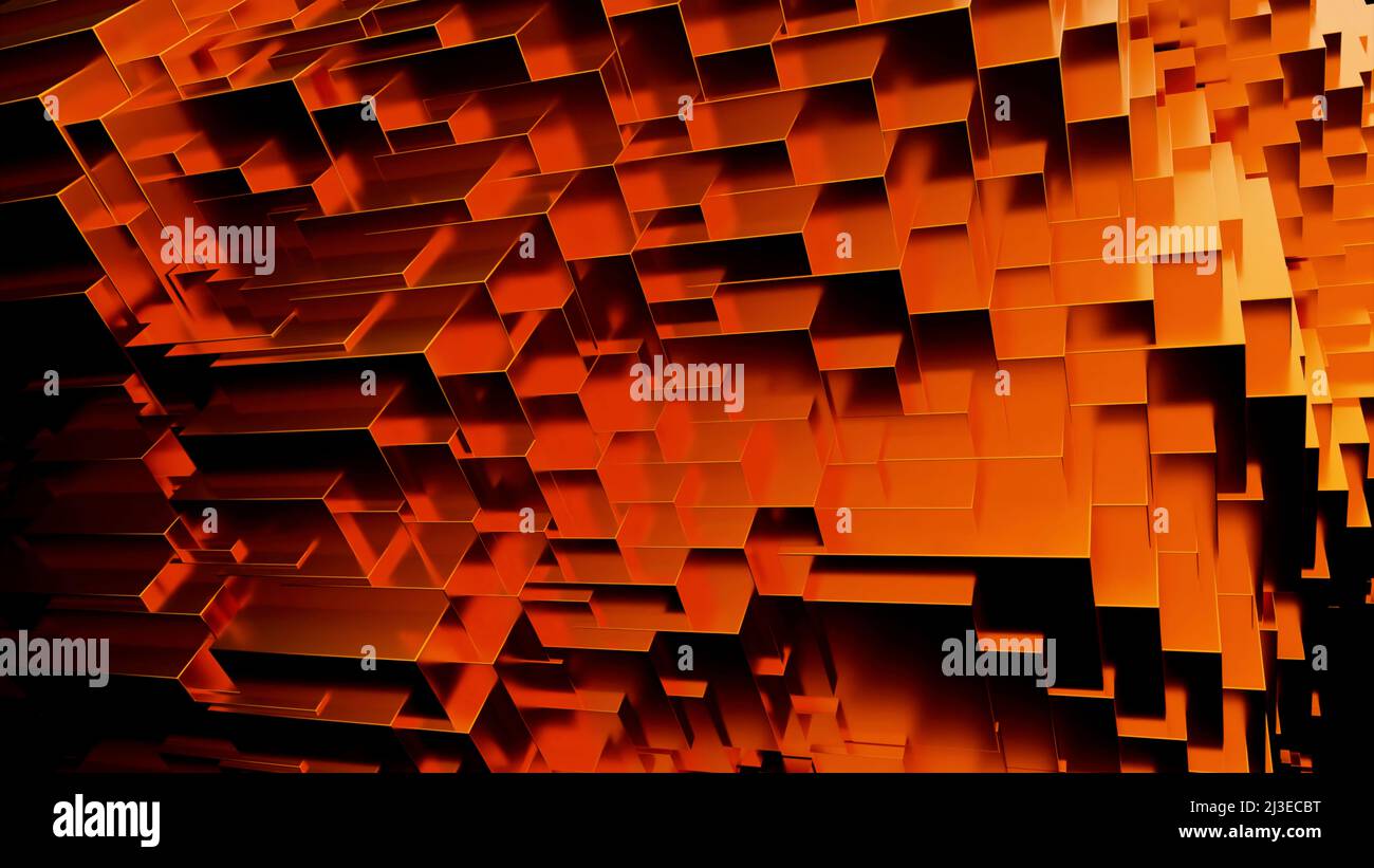 Pulsating cubic texture background, seamless loop. Design. Waving ...