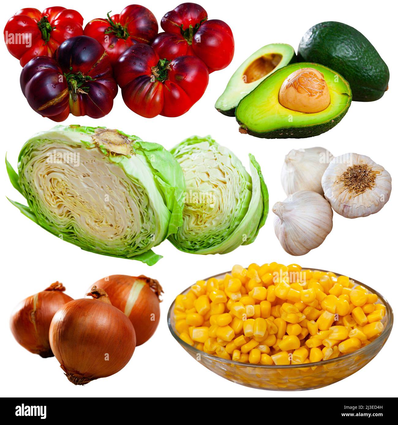 Vegetables isolated on white background Stock Photo - Alamy