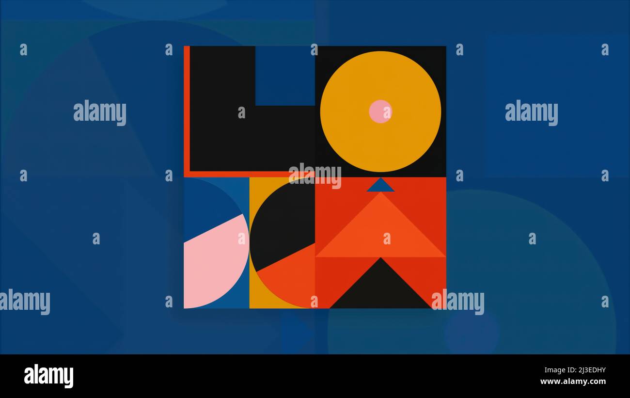 Abstract colorful background in 2D flat style. Motion. Cartoon ...