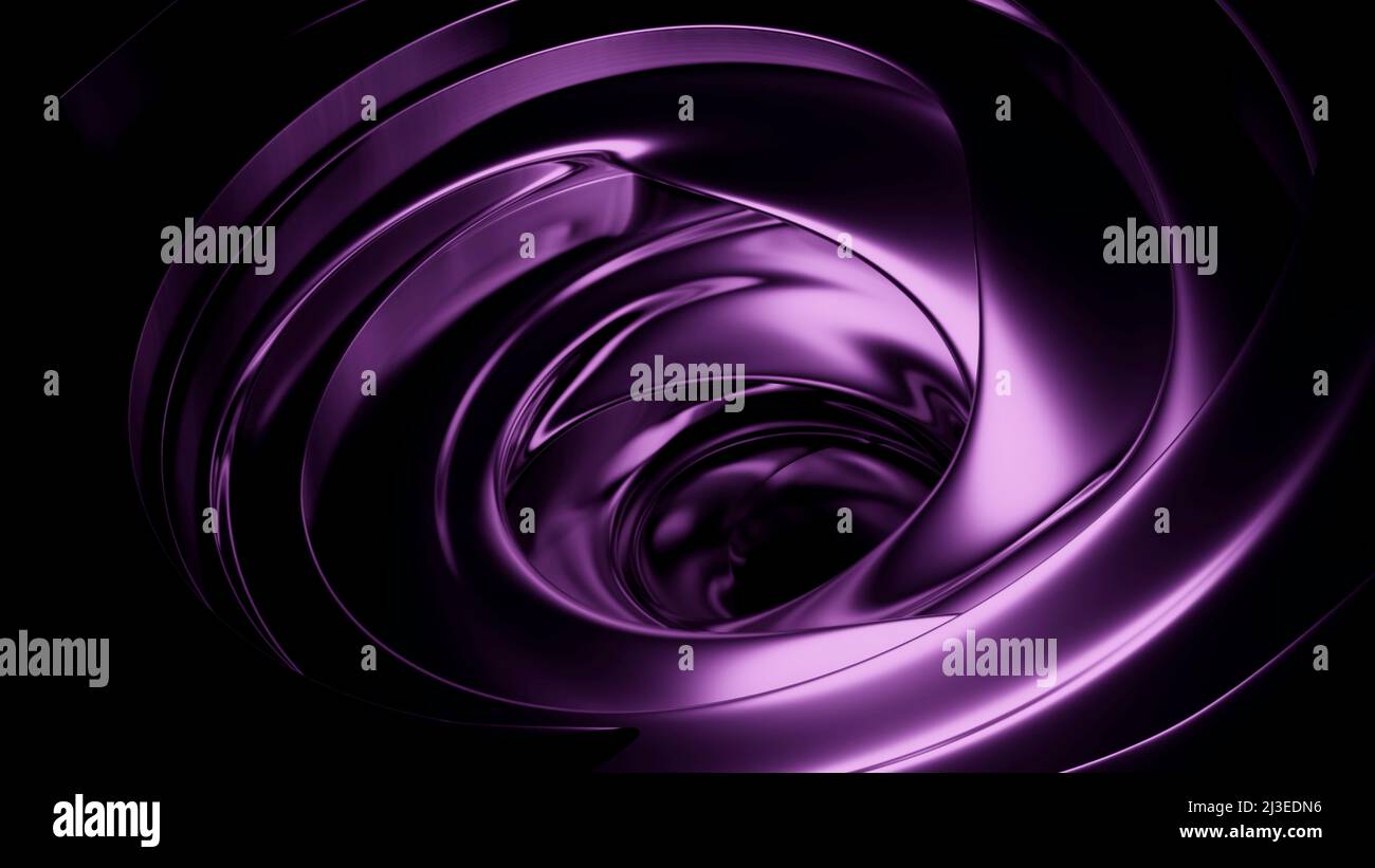 Abstract funnel with metal glow, seamless loop. Design. Spinning ...