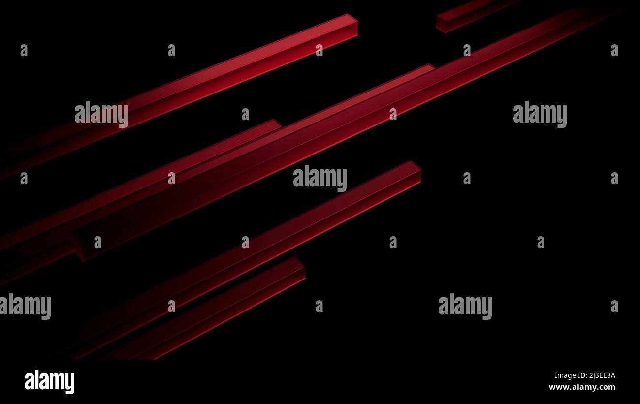 Abstract diagonal movement of colorful bars isolated on a black ...