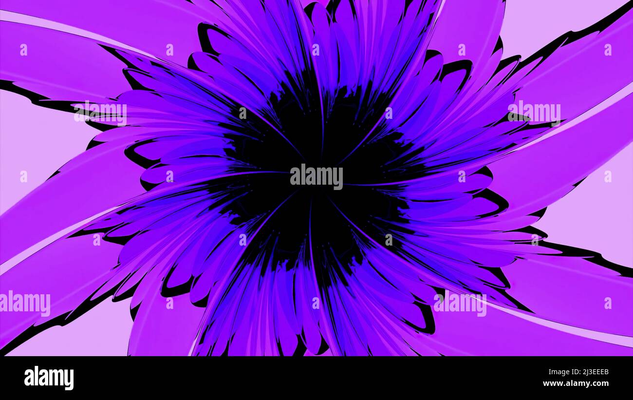 Abstract watercolor spinning flower bud. Design. Rotating unusual ...