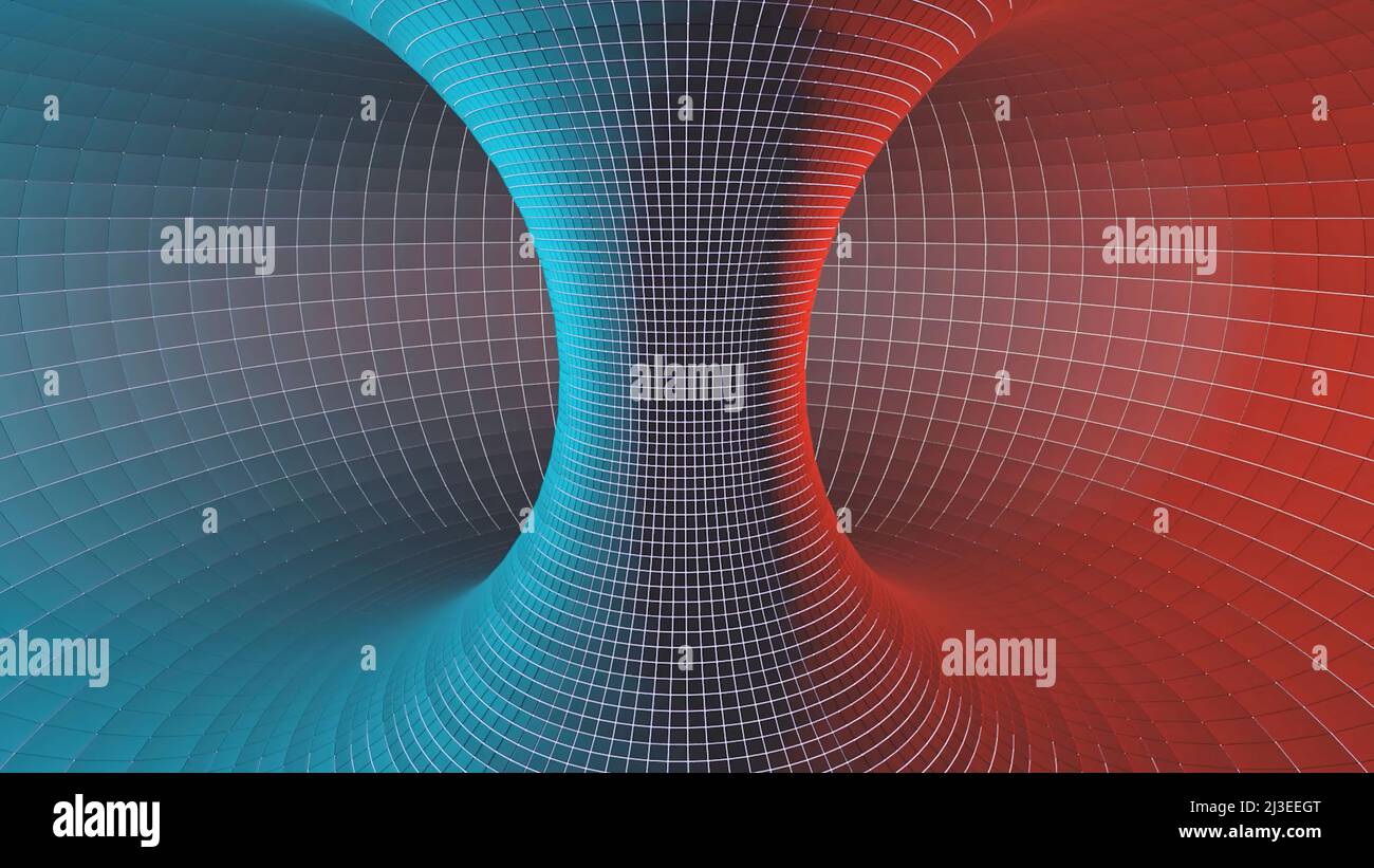 Abstract visualization of a wormhole. Design. Scientific computer ...