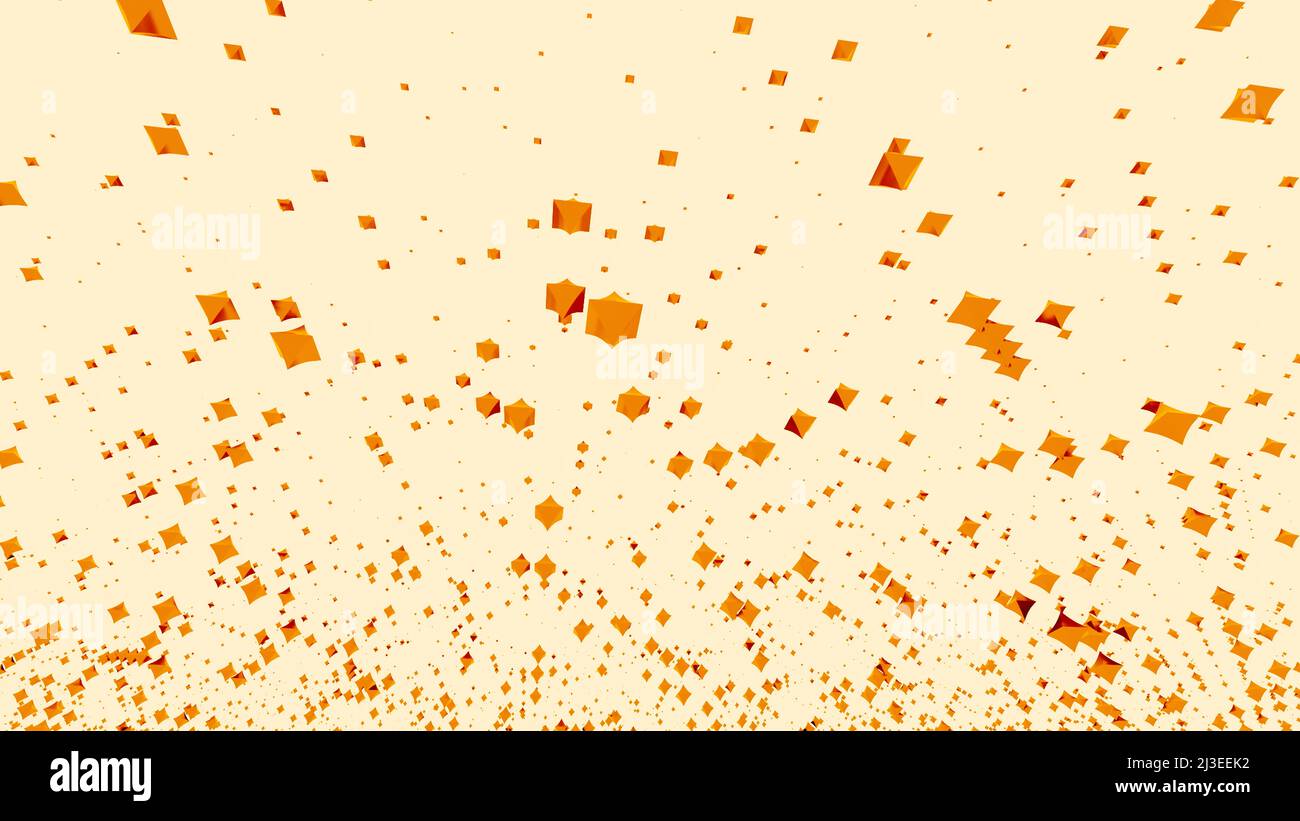 Levitating and springing up randomly bright particles. Design ...