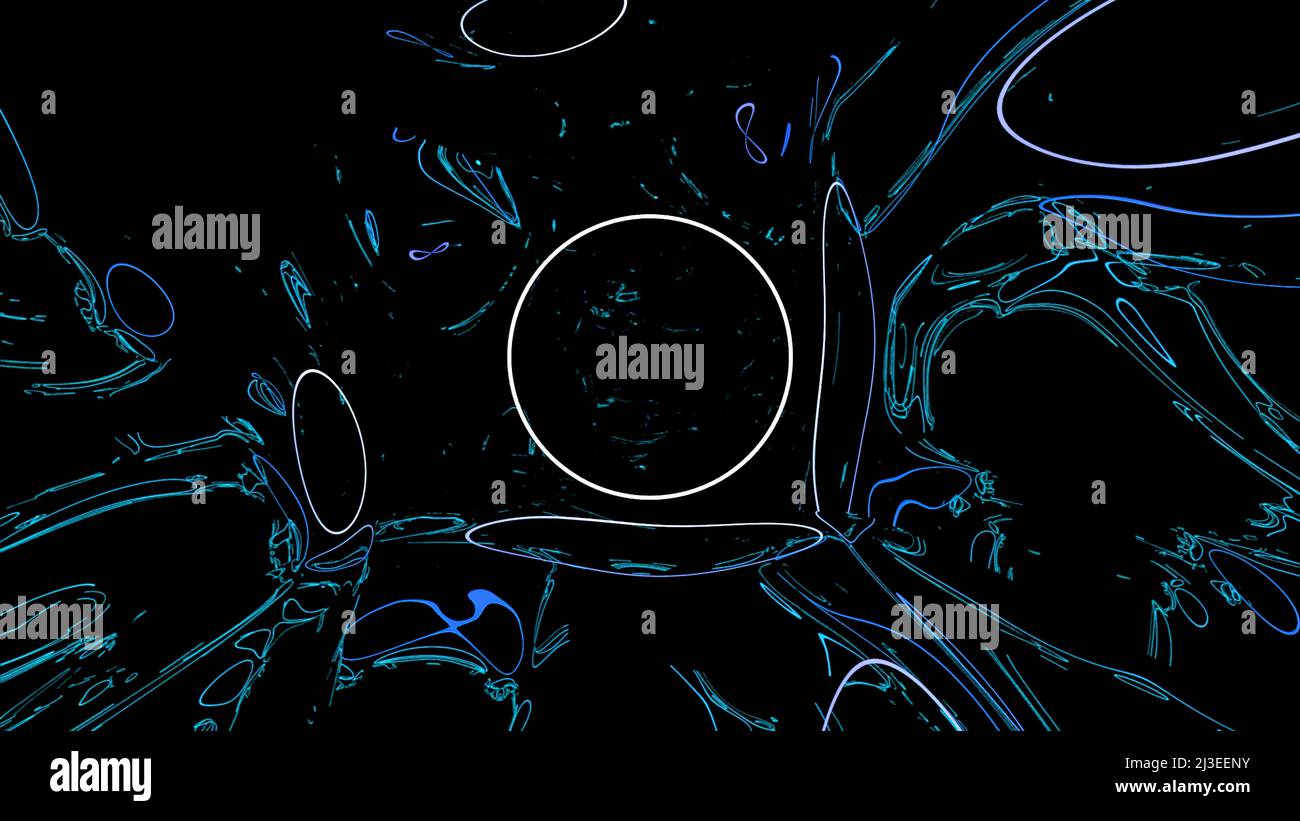 Abstract mysterious tunnel, moving in space and time, distortion of ...