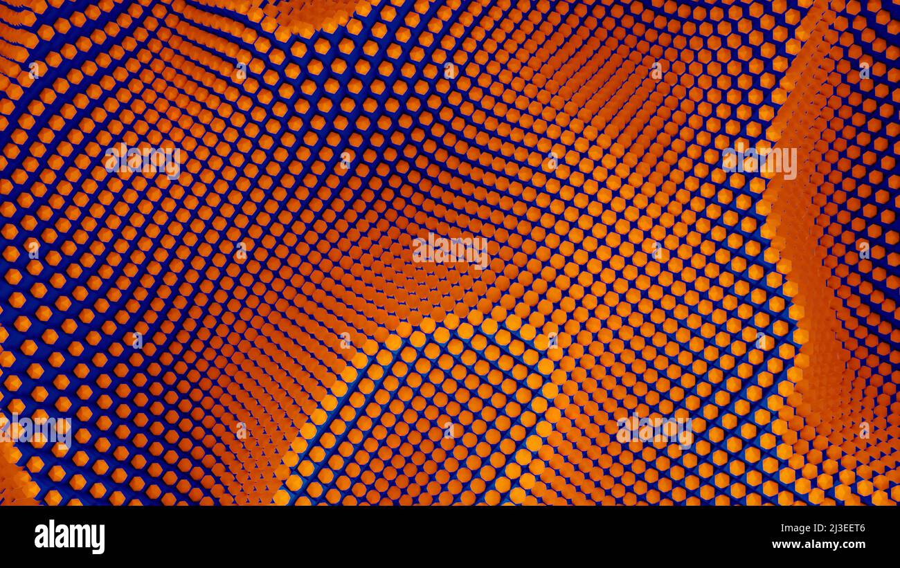 Orange bright convex texture moving in waves, seamless loop. Design ...