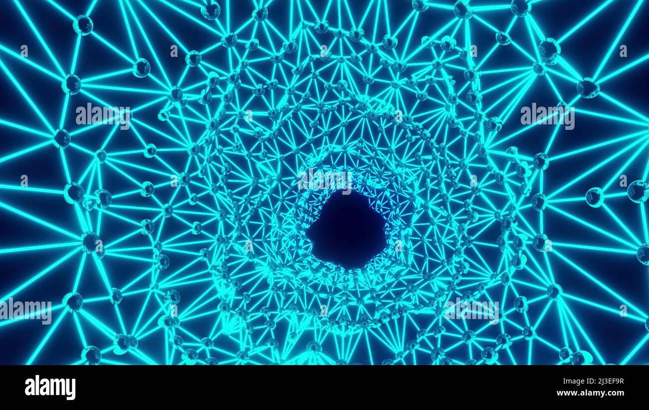 Growing white lines particles on hi-res stock photography and images - Alamy