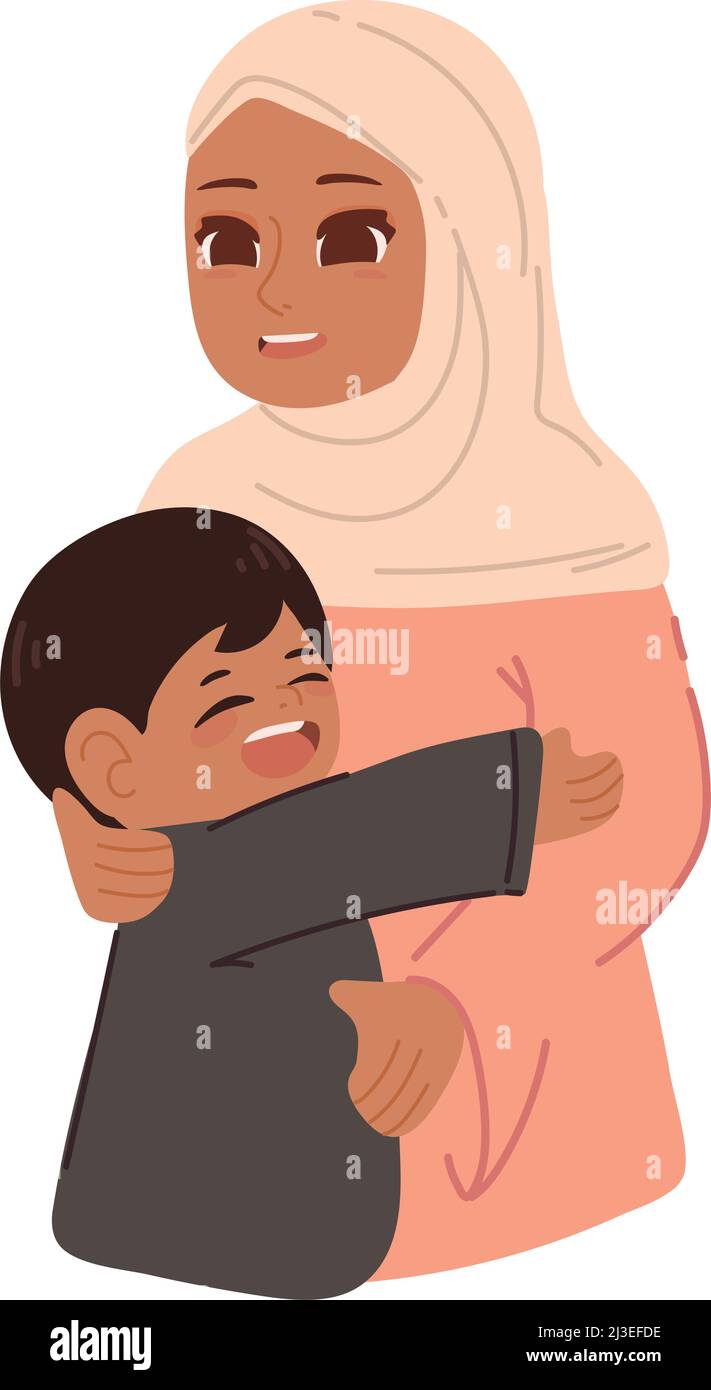 Muslim mother child mom Stock Vector Images - Alamy
